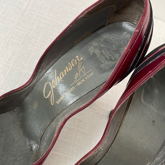 Johansen | Shoes | Vintage Johansen Maroon And Black Heels | Poshmark